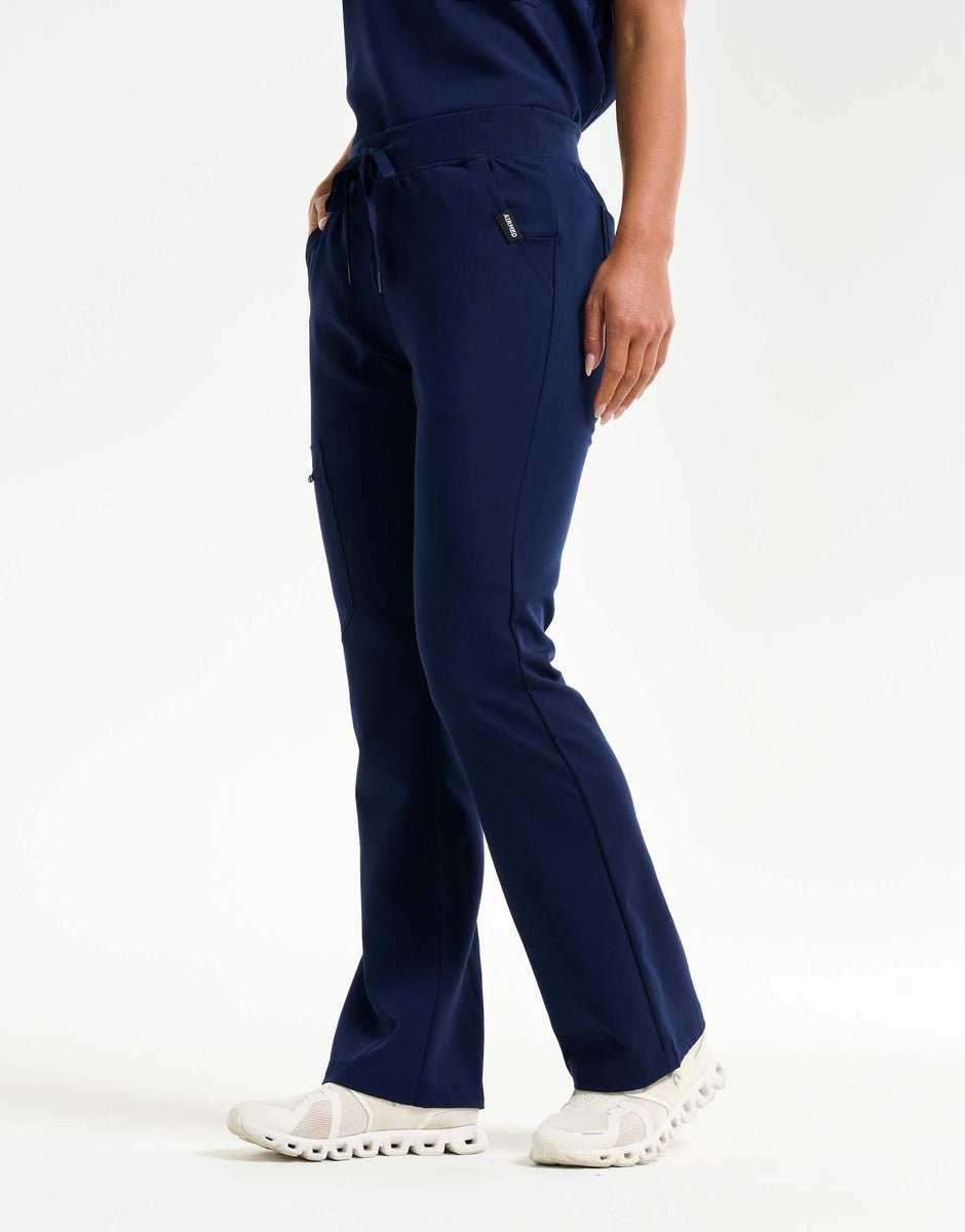 Essential Flare Scrub Pants - True Navy – Airmed Scrubs