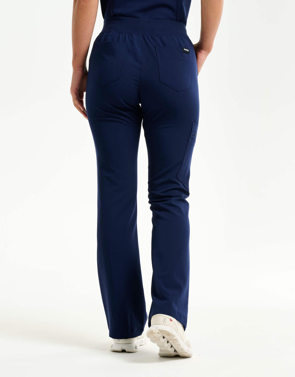 Essential Flare Scrub Pants - True Navy – Airmed Scrubs