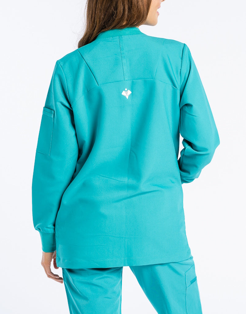 Scrub Jacket Button Up - Sydney Teal – Airmed Scrubs